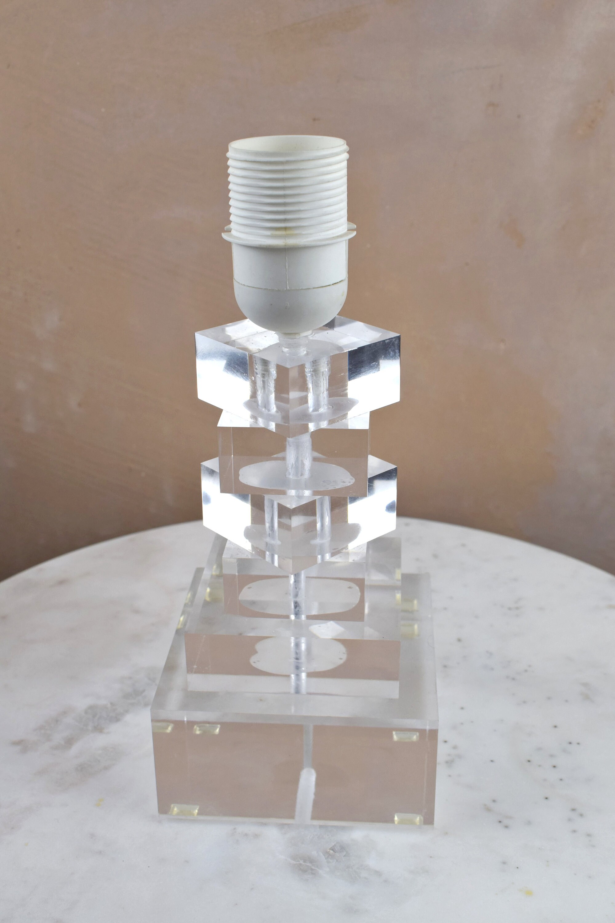 Clear Acrylic Lamp Base Modern Table Lamp Glass Lamp Lucite - Etsy