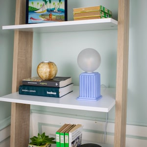 Blue Heera | Dimmable Small Blue Table Lamp With a Square Base and a ...