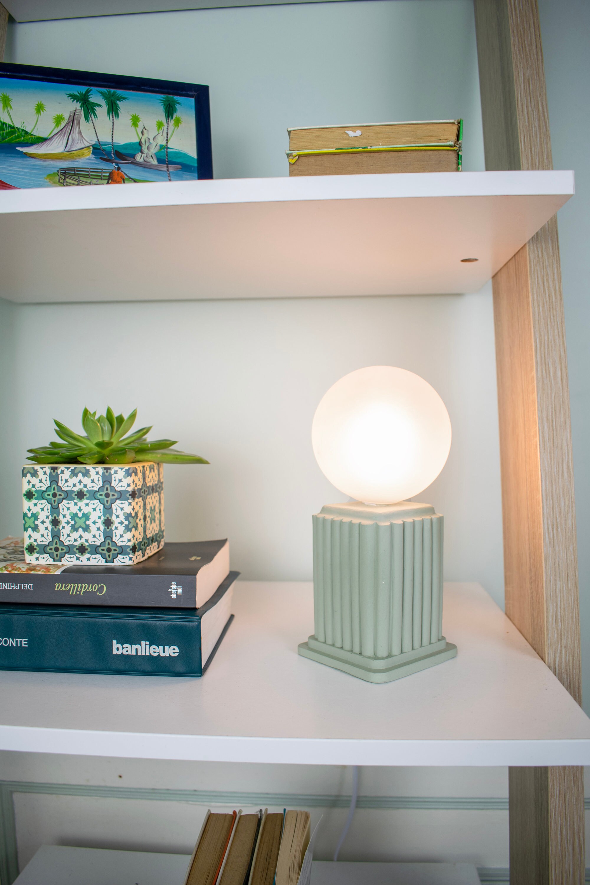 Sage Green Heera Dimmable Small Rectangular Table Lamp With - Etsy
