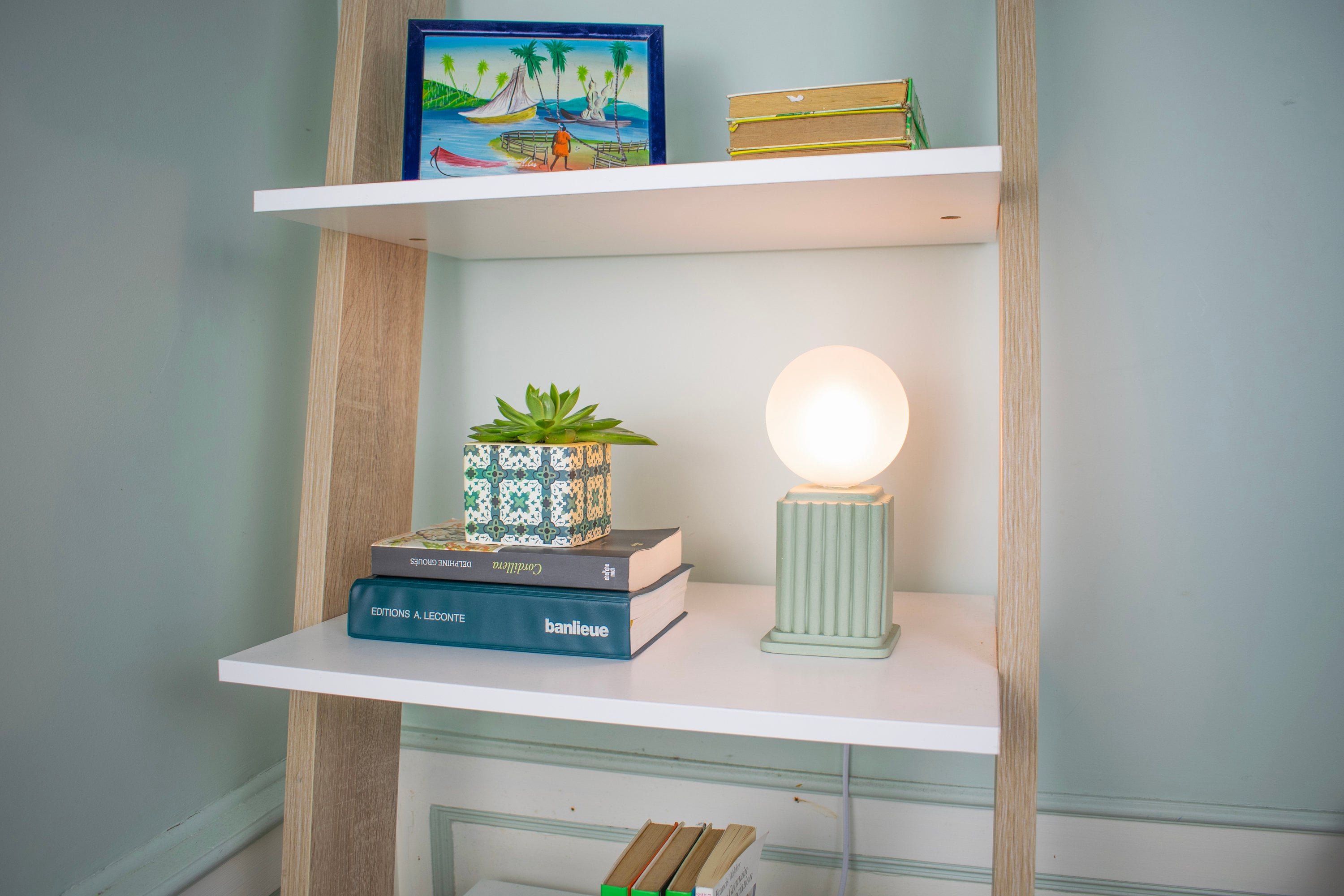 Sage Green Heera Dimmable Small Rectangular Table Lamp With - Etsy