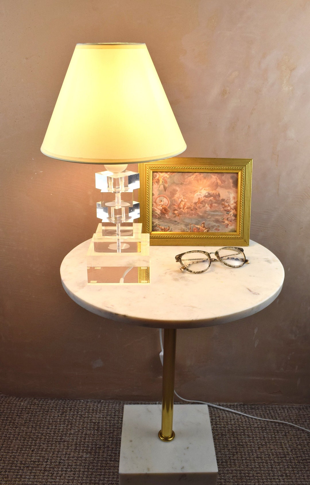 Clear Acrylic Lamp Base Modern Table Lamp Glass Lamp Lucite - Etsy