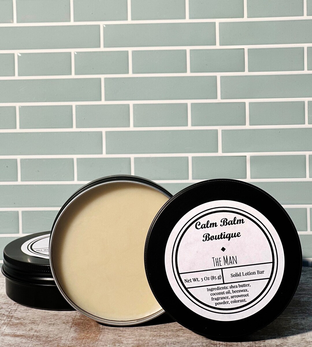 The Man Solid Lotion Bar, Solid Lotion for Him, Masculine Scented Moisturizer, Cologne Scented ...