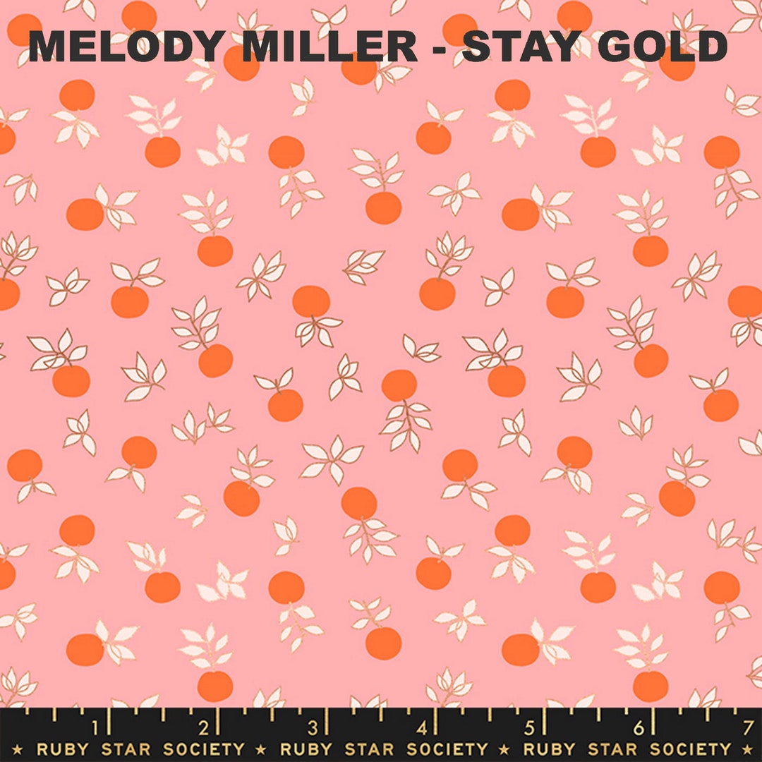 STAY GOLD - Floral on Merry/metallic Color Quilting Cotton Fabric - by ...