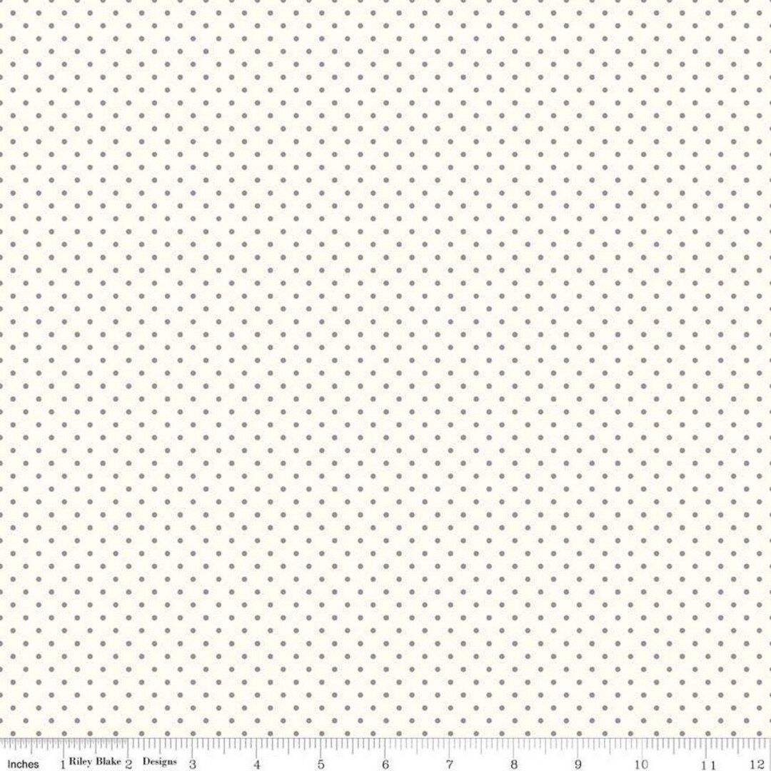 LE CREME SWISS Dot - Gray Color Polka Dots on Solid Cream Color ...