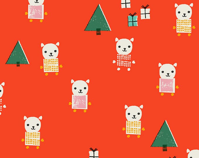 FLURRY - Meowy Christmas - Red - Christmas Cats and Packages - by Ruby ...