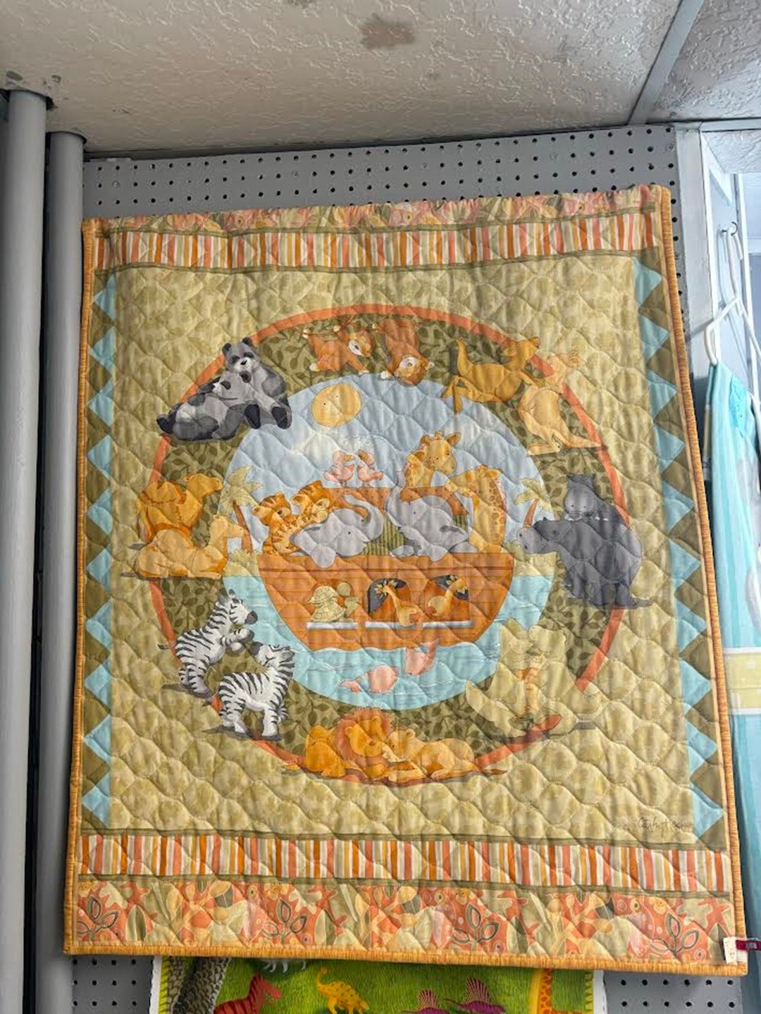 Noah Ark Quilt 32 Inches X 40 Inches Machine Quilted - Etsy