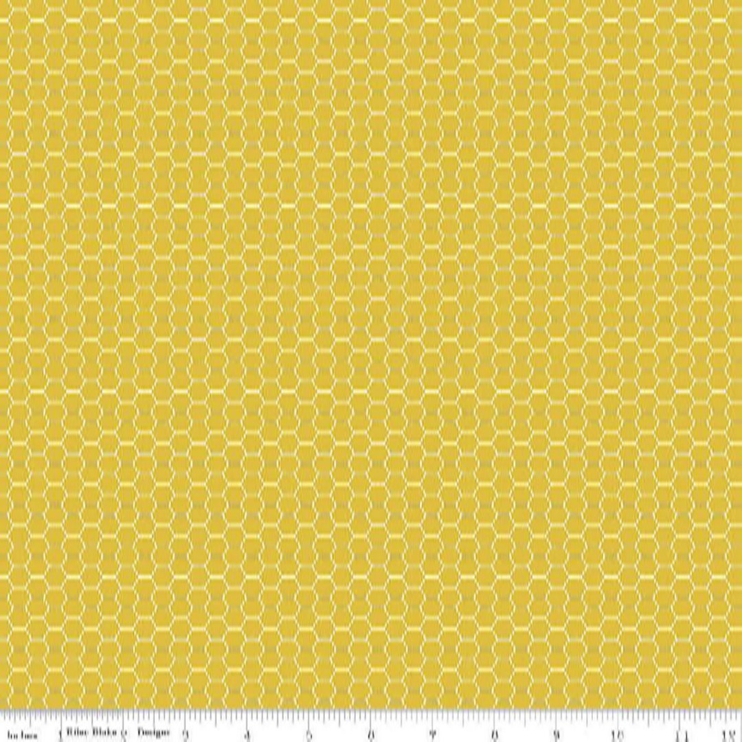 TEA With BEA - Honeycomb on Yellow/mustard Color Quilting Colored ...