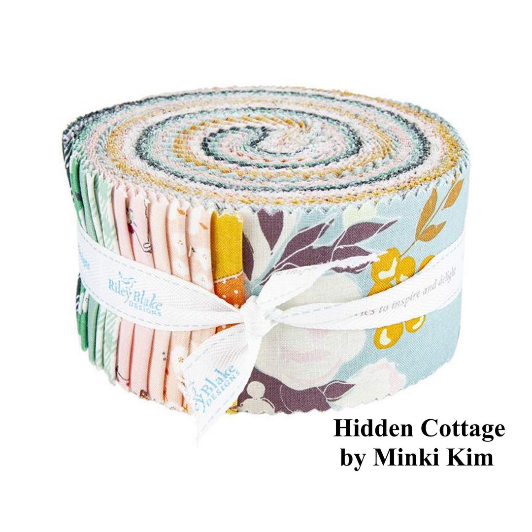 HIDDEN COTTAGE 2 1/2 inch Jelly Roll Rolie Polie of 40 Pieces by Minki ...