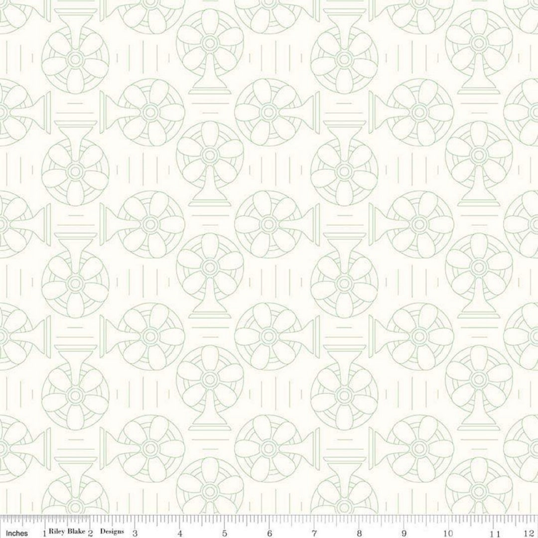 BEE BACKGROUNDS - Cool - Green - Quilting Cotton Fabric - by Lori Holt ...