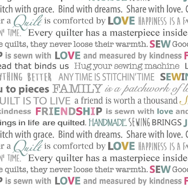 Fabric With Words - Etsy