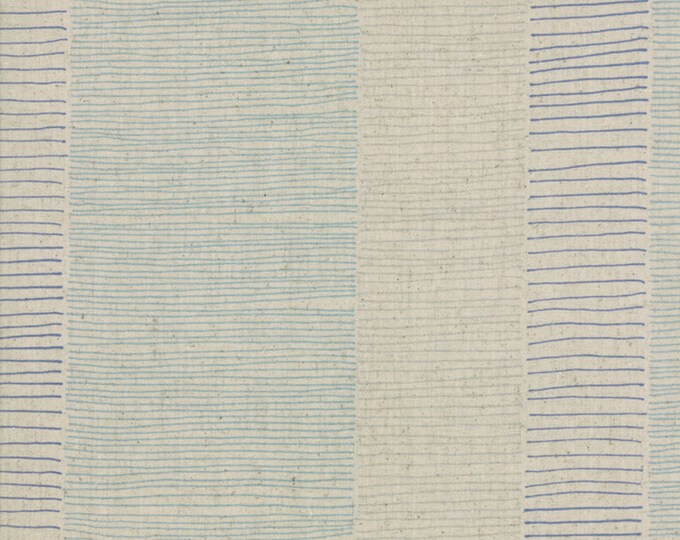 Linen - Zen Chic Mochi Linen Collection - Light Blue - Fine Lines ...