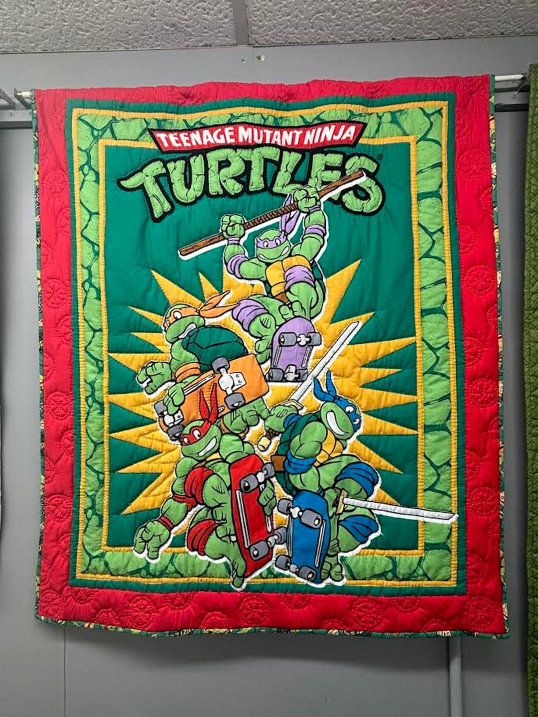 Teenage Mutant Ninja Turtles TMNT Quilt 36 Inches X 42 Inches Hand ...