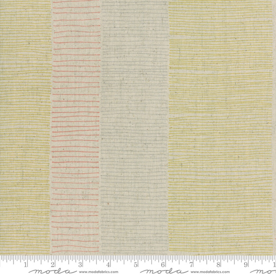LINEN - Fine Lines - Gold - Zen Chic Mochi Linen Collection - Flax ...