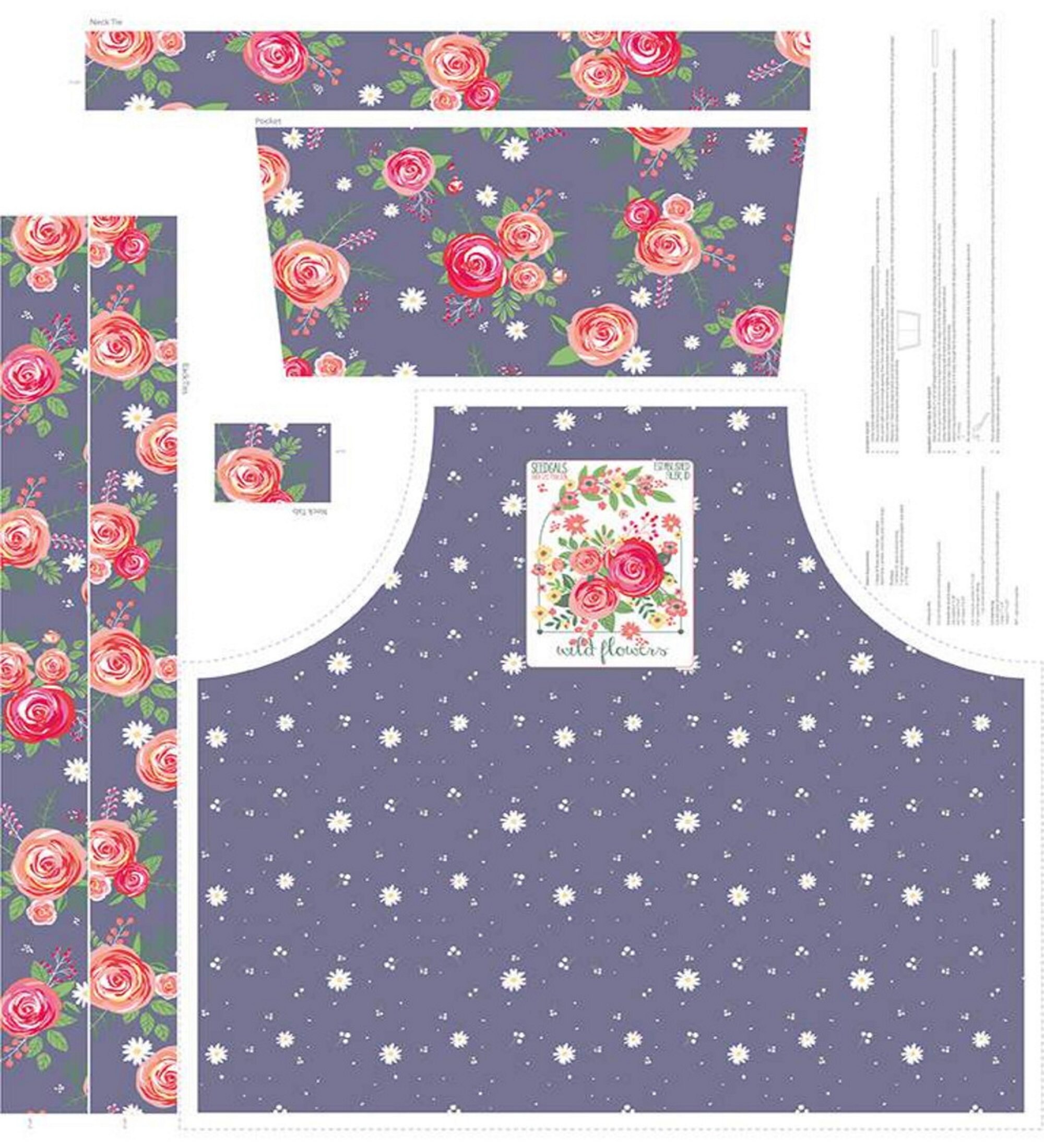 POPPY & POSEY Panel Garden Apron Amethyst by Dodi Lee Poulsen - Etsy
