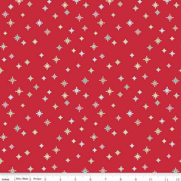 Red Christmas Fabric - Etsy