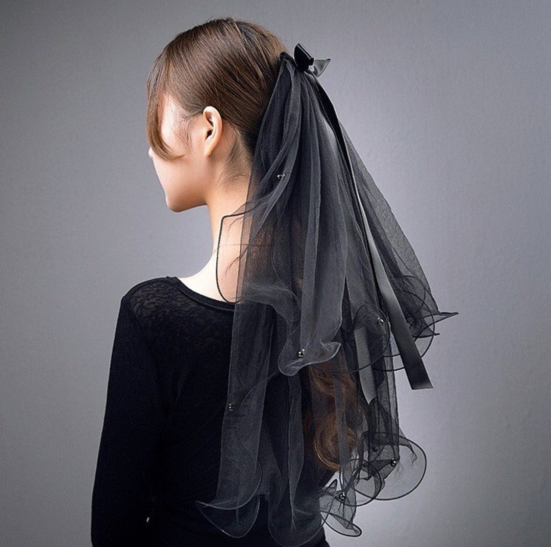 Black Veil Wedding Black Wedding Veil Goth Wedding Veil - Etsy