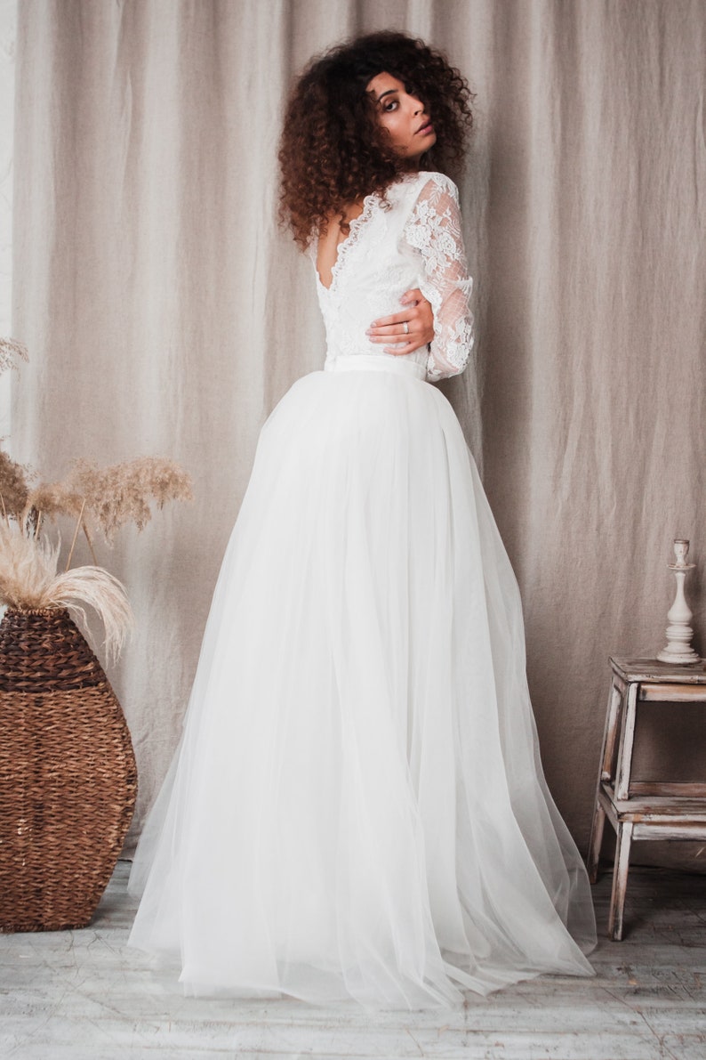 Wedding Tulle Skirt Bridal Tulle Skirt White Tulle Skirt - Etsy