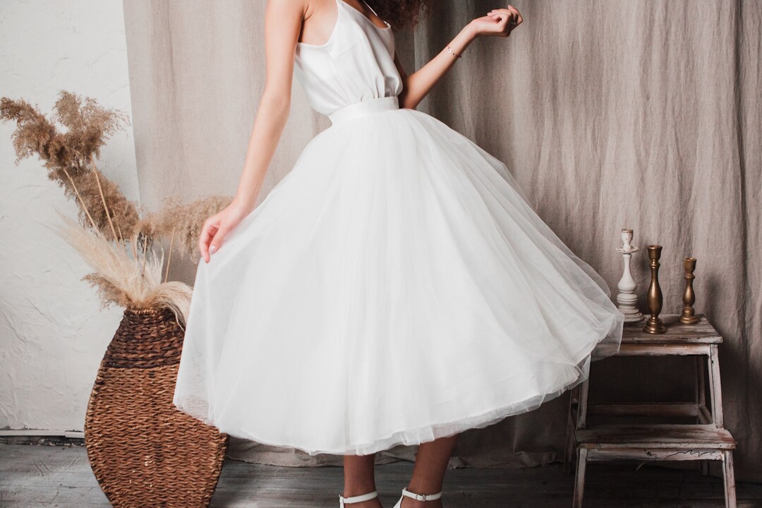 Wedding Tulle Skirt Bridal Tulle Skirt White Tulle Skirt - Etsy