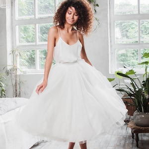 Wedding Tulle Skirt Bridal Tulle Skirt White Tulle Skirt - Etsy