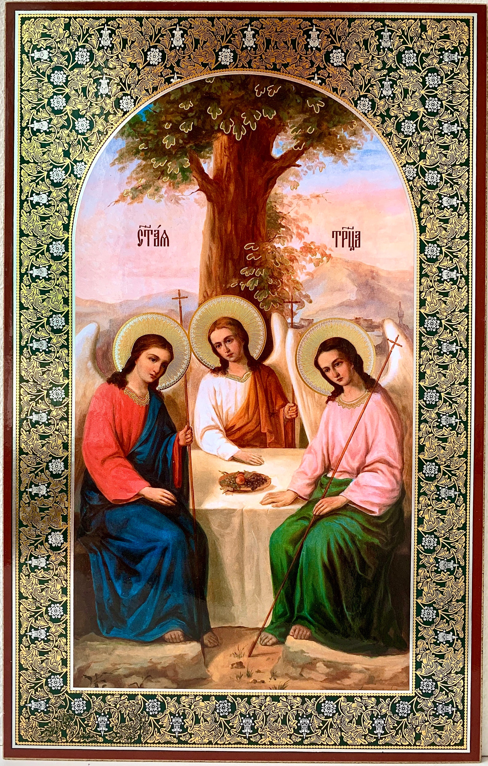 Orthodox icon Holy Trinity icon 7x11 inches | Etsy