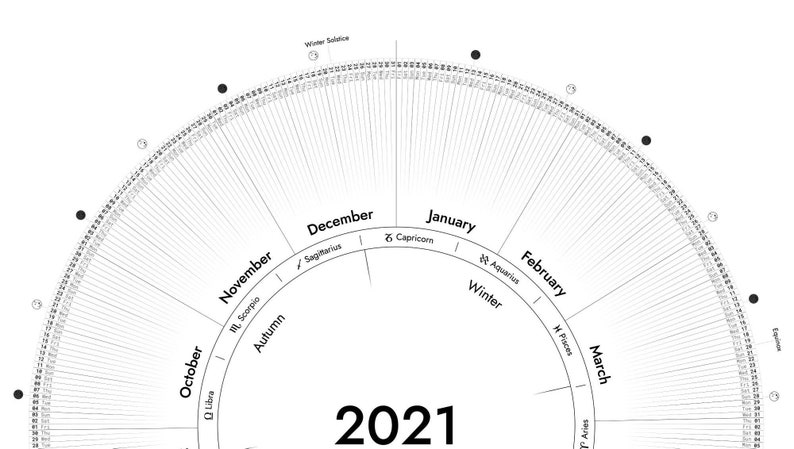 Digital Circular Calendar - Etsy