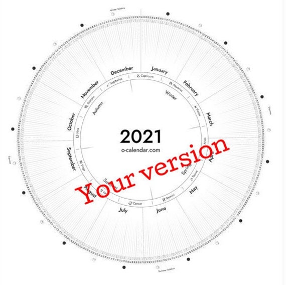 Digital Circular Calendar - Etsy