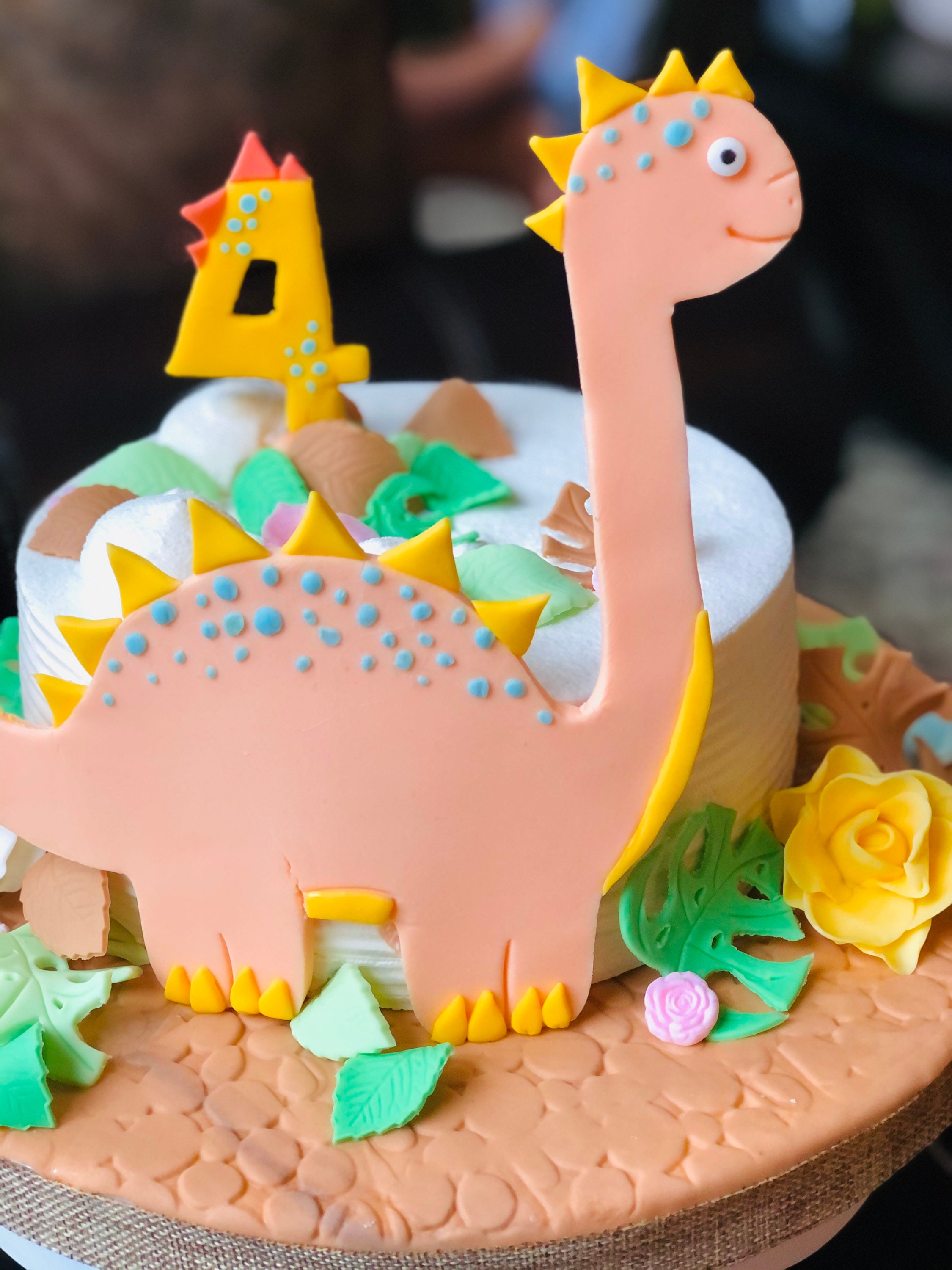 Handmade Dinosaur Cake Decoration Kit and Topper. - Etsy
