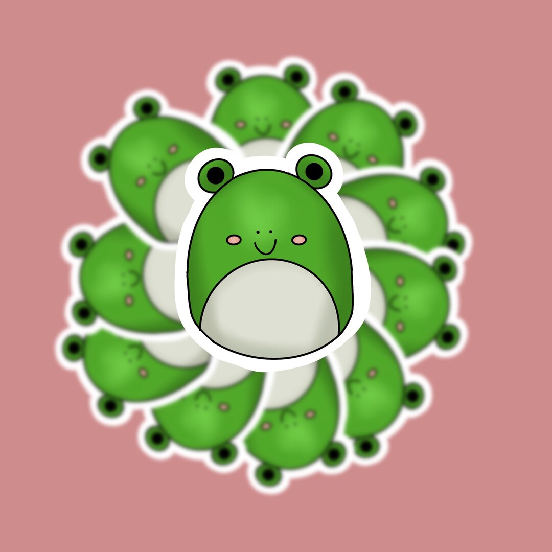 Frog Squish Sticker - Etsy