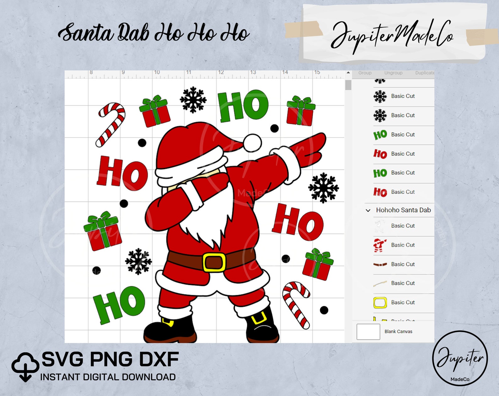 Hohoho Santa Dabbin Merry Christmas Funny Svg Png Dxf Files - Etsy