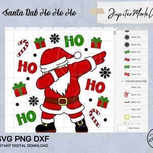 Hohoho Santa Dabbin Merry Christmas Funny Svg Png Dxf Files for Cricut ...