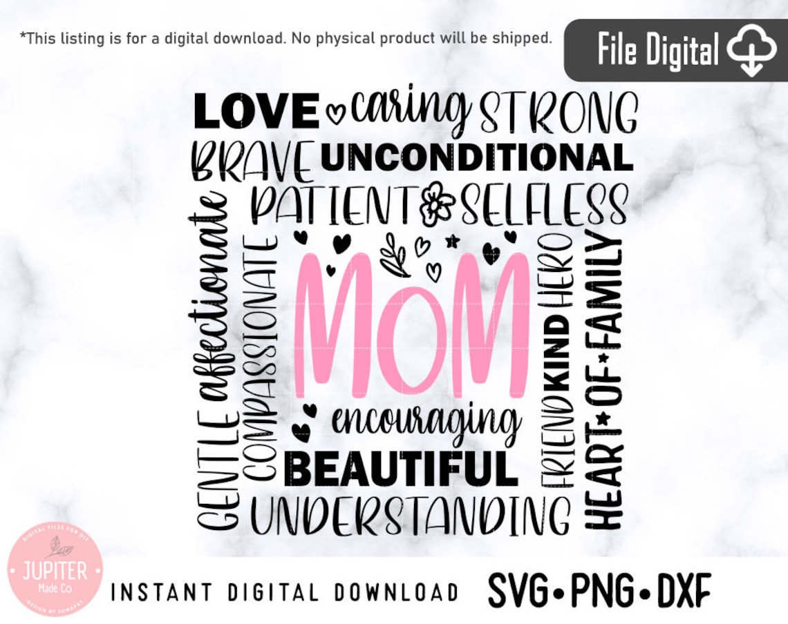 Mom Subway Art Svg Mom Svg Mom Typography SVG Mothers Day | Etsy