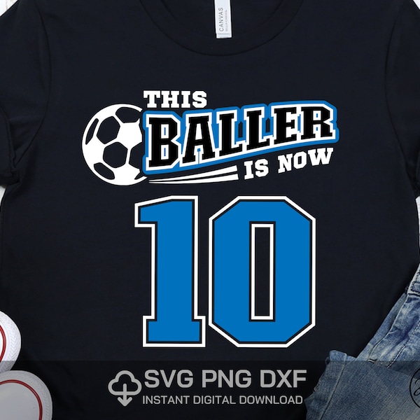 Football 10th Birthday Instant Download - Etsy