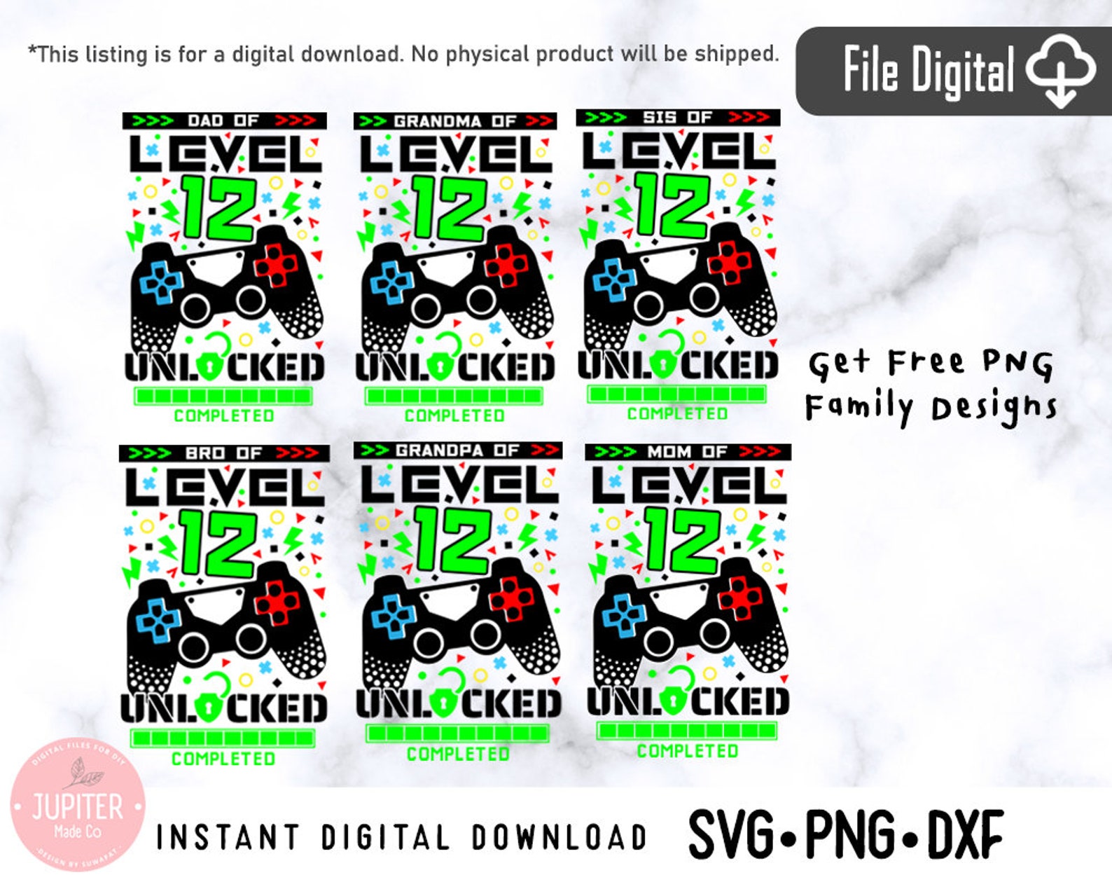 Level 12 Unlocked Svg 12th Birthday Boy Gamer Svg Png Dxf High - Etsy