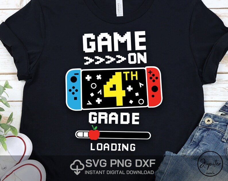 Game on 4th Grade Svg Png Dxf Back to School Fourth Grade Svg - Etsy