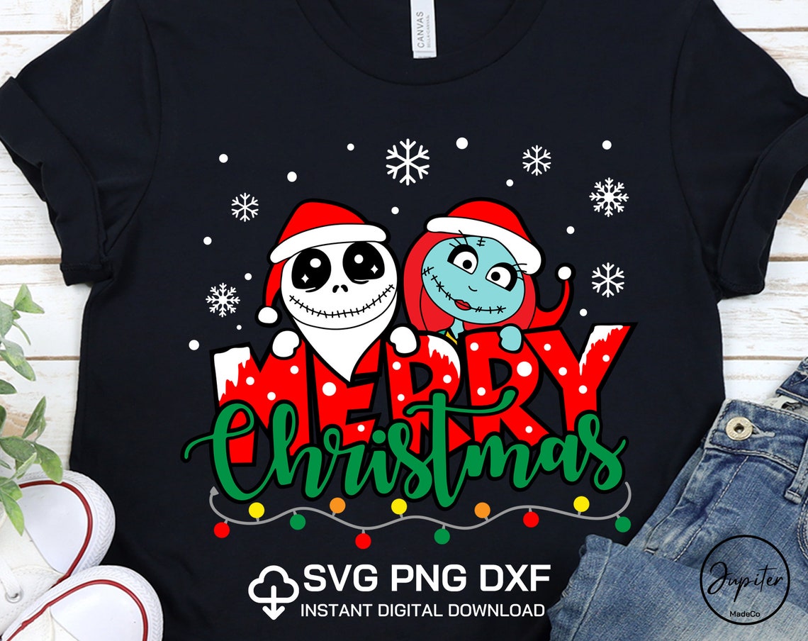 Jack and Sally Merry Before Christmas Svg Png Dxf Files for - Etsy