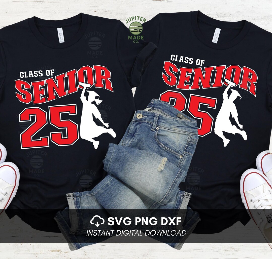 2025 Air Senior SVG PNG DXF Air Jump Style Graduation Cut File, Class ...