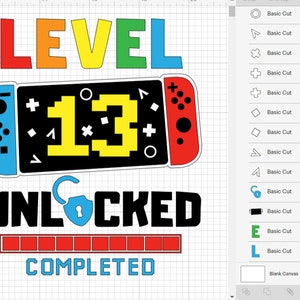 Level 13 Unlocked Svg 13th Birthday Boy Gamer, Game Controller Svg Png ...