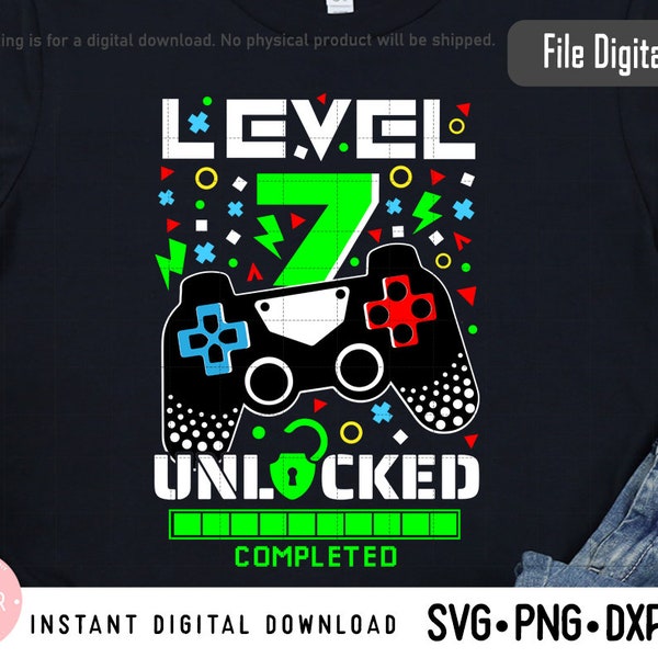Level 7 Unlocked Svg - Etsy