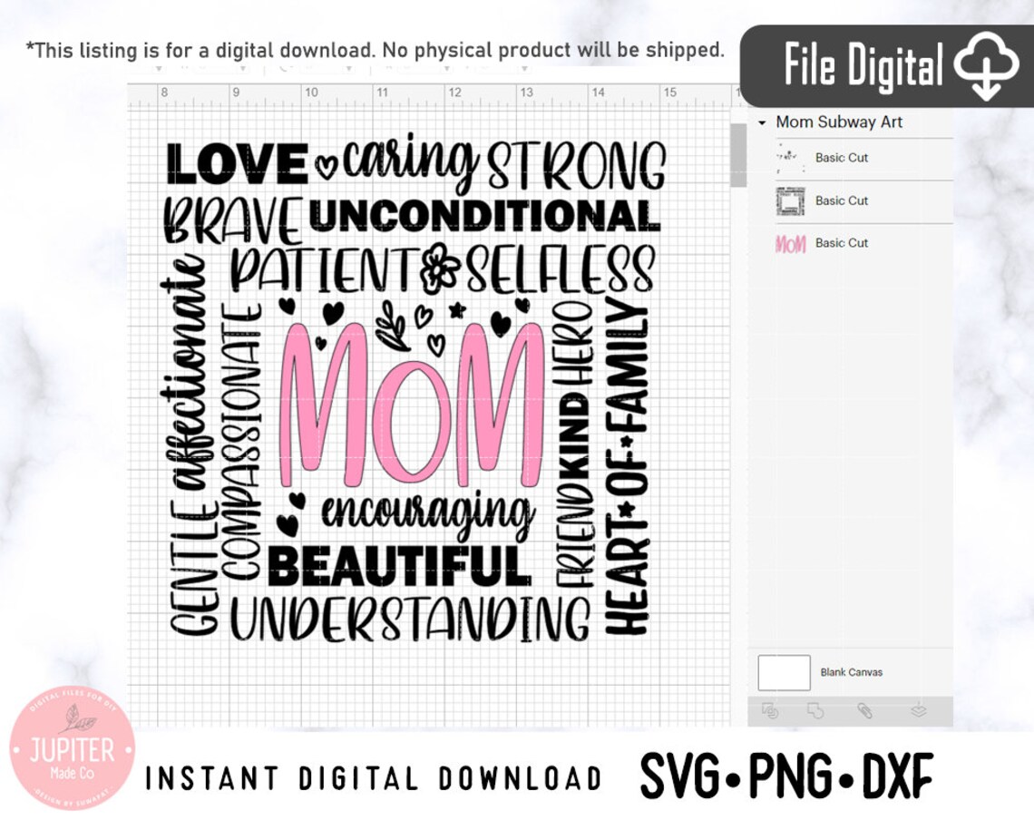 Mom Subway Art Svg Mom Svg Mom Typography SVG Mothers Day | Etsy