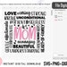 Mom Subway Art Svg, Mom Svg, Mom Typography SVG, Mothers Day Svg, Mom ...