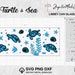 Turtle Animal Sea Libbey Wrap Svg Png Dxf Can Glass 16 Oz DIY Instant ...