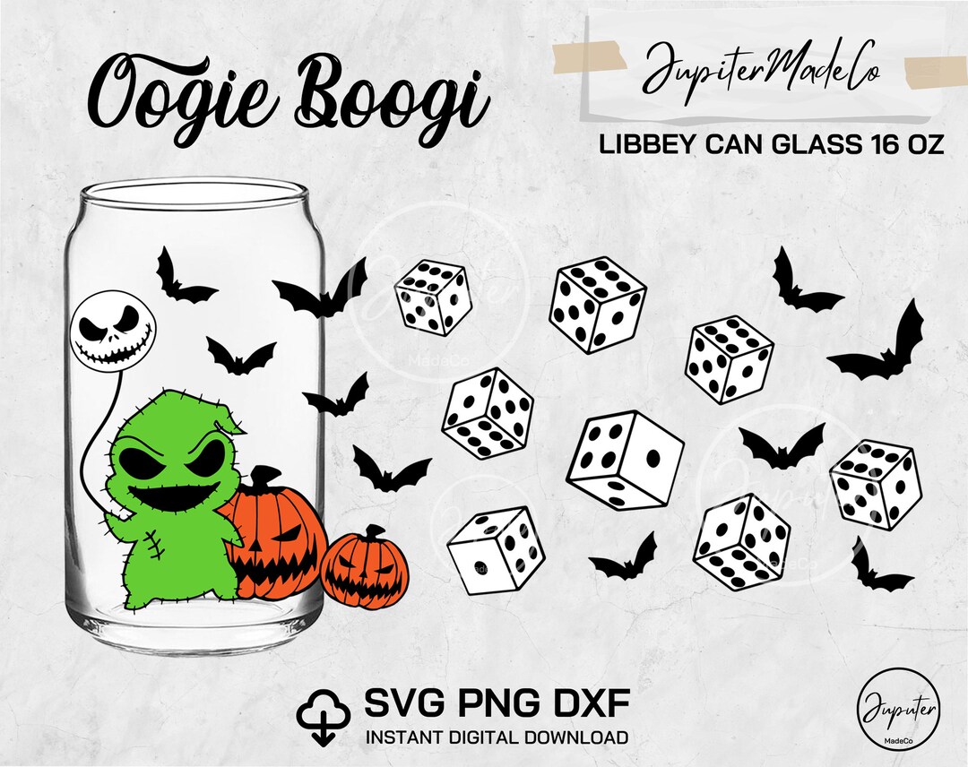 Oogie Boogie Libbey Wrap Svg Png Dxf Can Glass 16 Oz DIY Instant ...