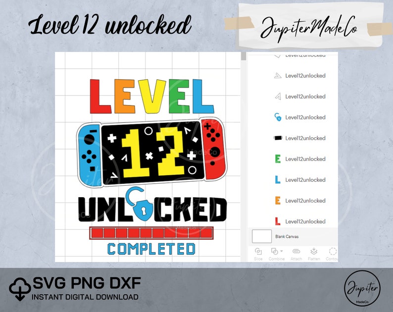 Level 12 Unlocked Svg 12th Birthday Boy Gamer Game Controller - Etsy
