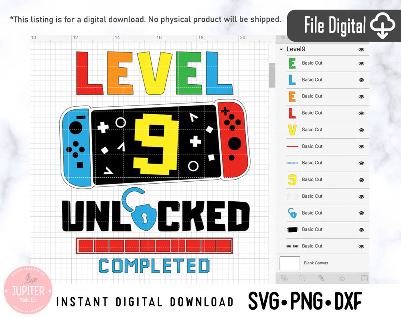 Level 9 Unlocked Svg 9th Birthday Boy Gamer Game Controller - Etsy