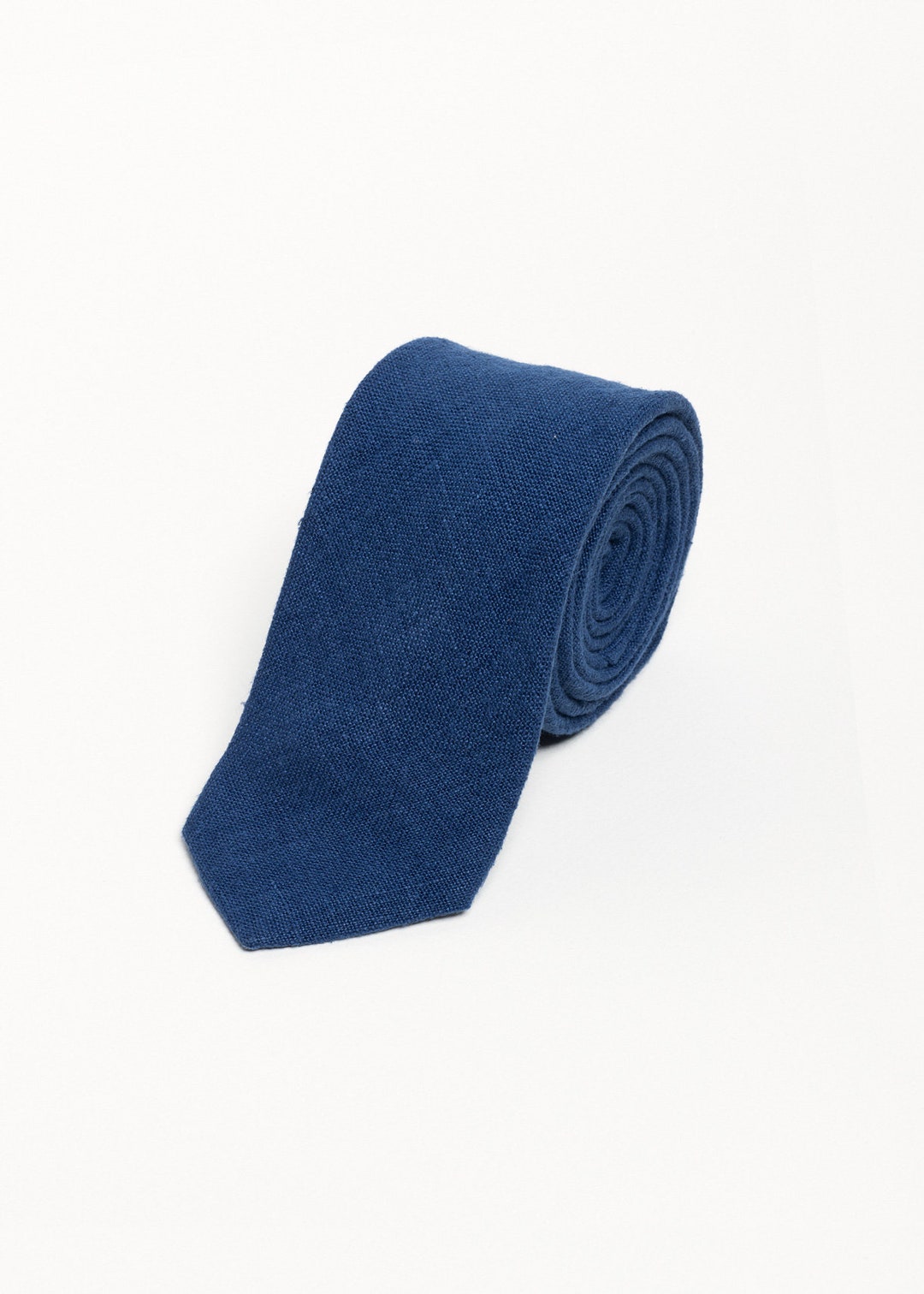 Handmade Blue Hemp Tie, Vegan Wedding Necktie - Etsy