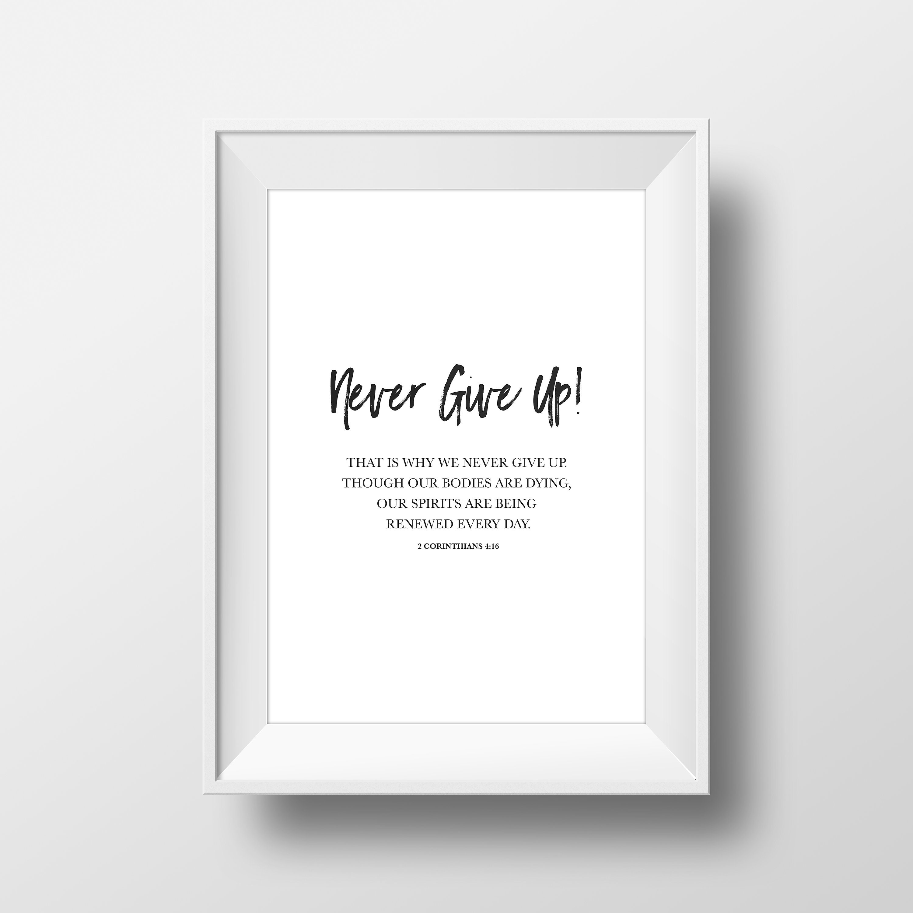 Vertical Bible Verse Wall Art, 2 Corinthians 4:16, Scripture Wall Art ...