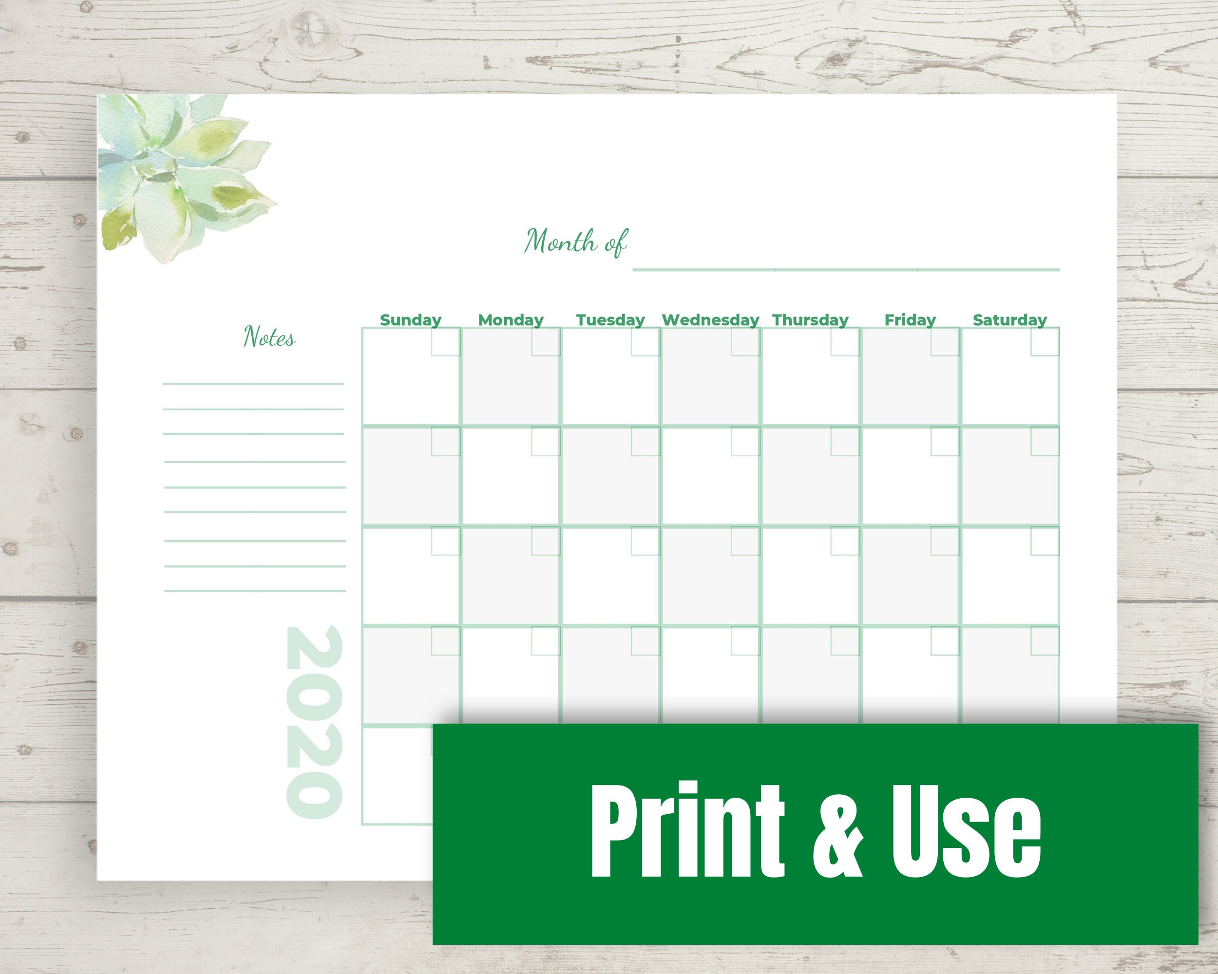 Printable Calendar Bundle - Etsy