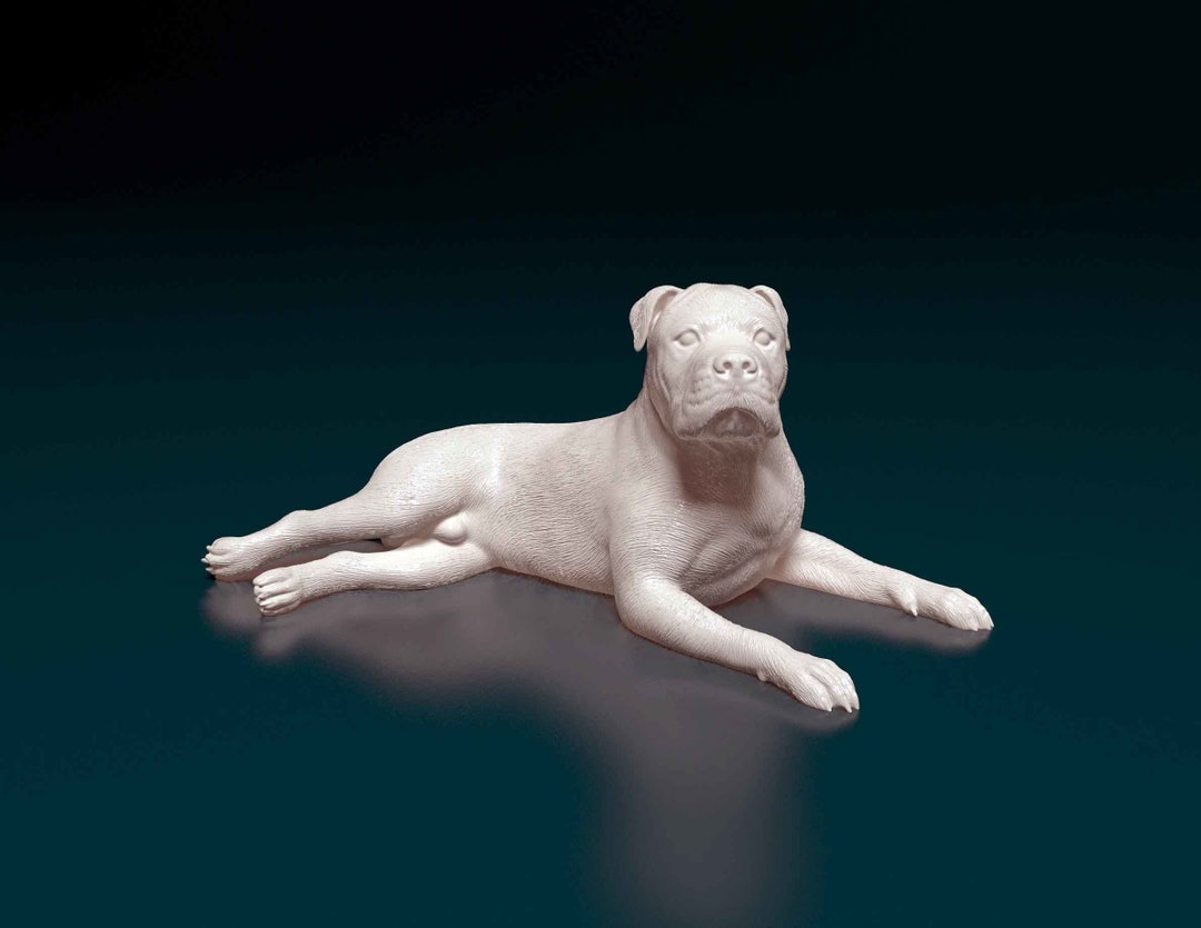 3D Printed American Pitbull Sculpture - A Timeless Symbol of Love and ...