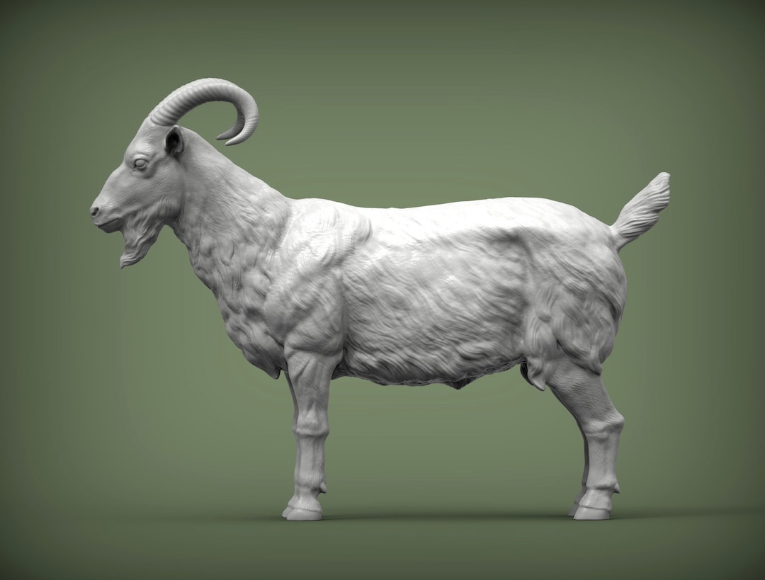 3D Printed Goat Statue - Etsy