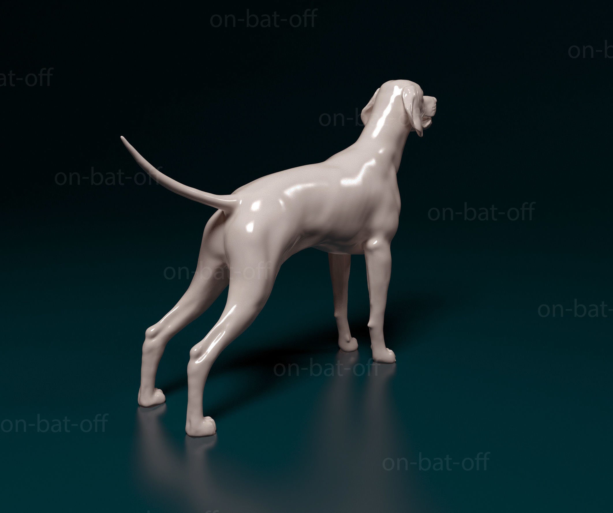 3D Printed English Pointer Dog Statue | Etsy